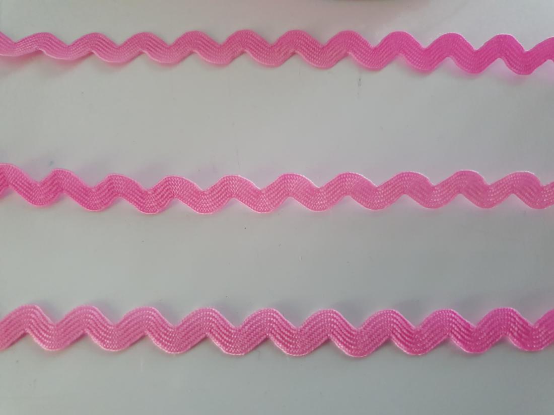 Ric Rac Trim Premium Quality Hot Pink 5mm Wide - The Little Fabric Shop