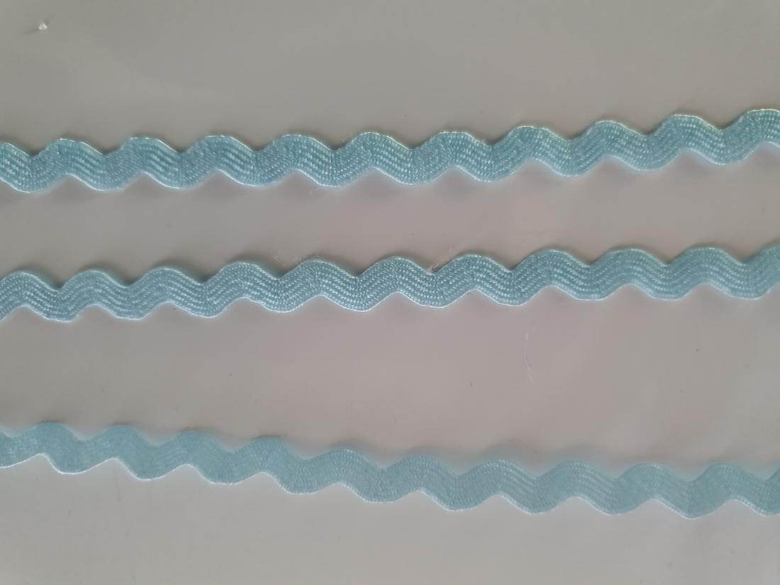 Ric Rac Trim Premium Quality Sky Blue 5mm Wide - The Little Fabric Shop